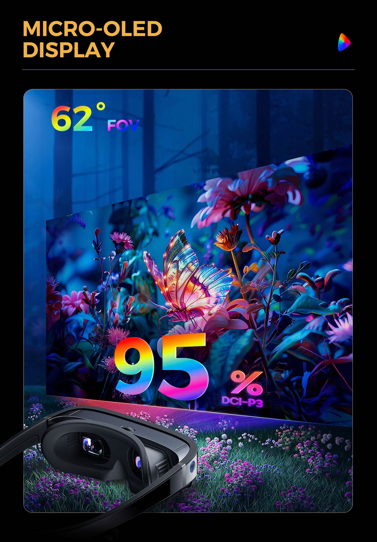 NeoVista X7 Pro - 62FOV, 45PPD, 3515PPI, 1440P, Built-in Android OS Mi ...