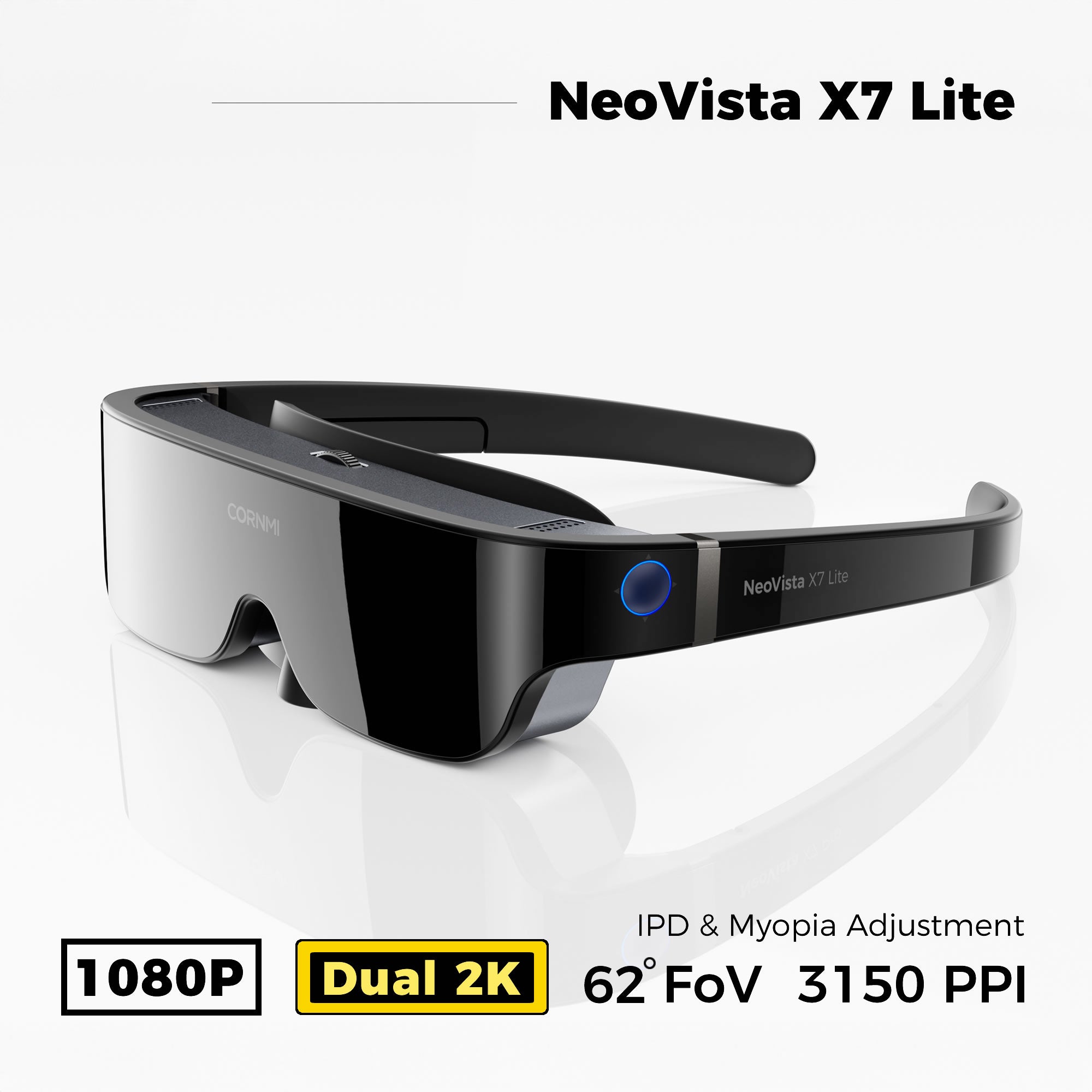 NeoVista X7 Lite - 62FOV, 38PPD, 3150PPI, 1080P Cinematic Micro OLED G ...